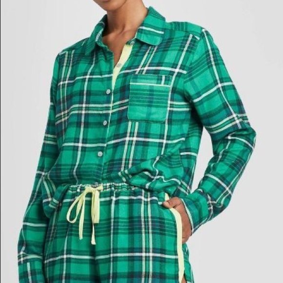 Colsie | Intimates & Sleepwear | Plaid Flannel Notch Collar Pajama Set ...